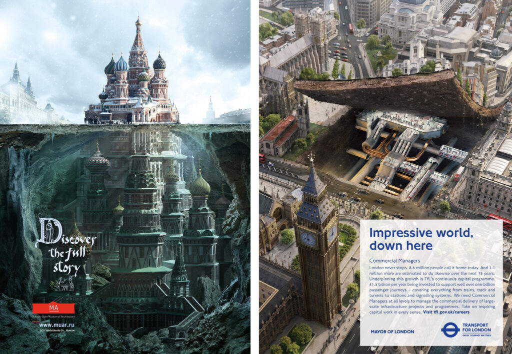 Advertising campaigns use the art of rendering | Adentity